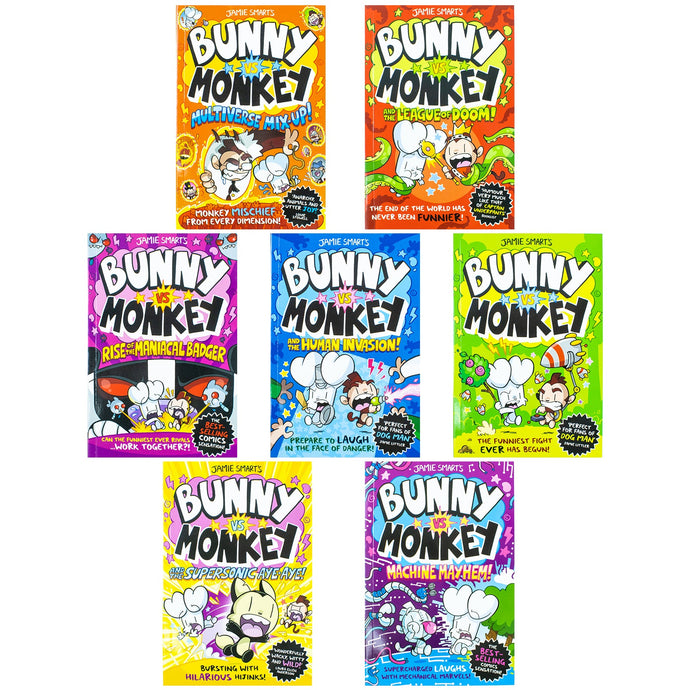 Bunny vs Monkey Collection - 7 Fun Books for Kids Age 8+ – The Book Crib